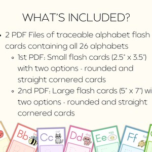 Traceable Alphabet Flash Cards Preschool Handwriting Practice ...