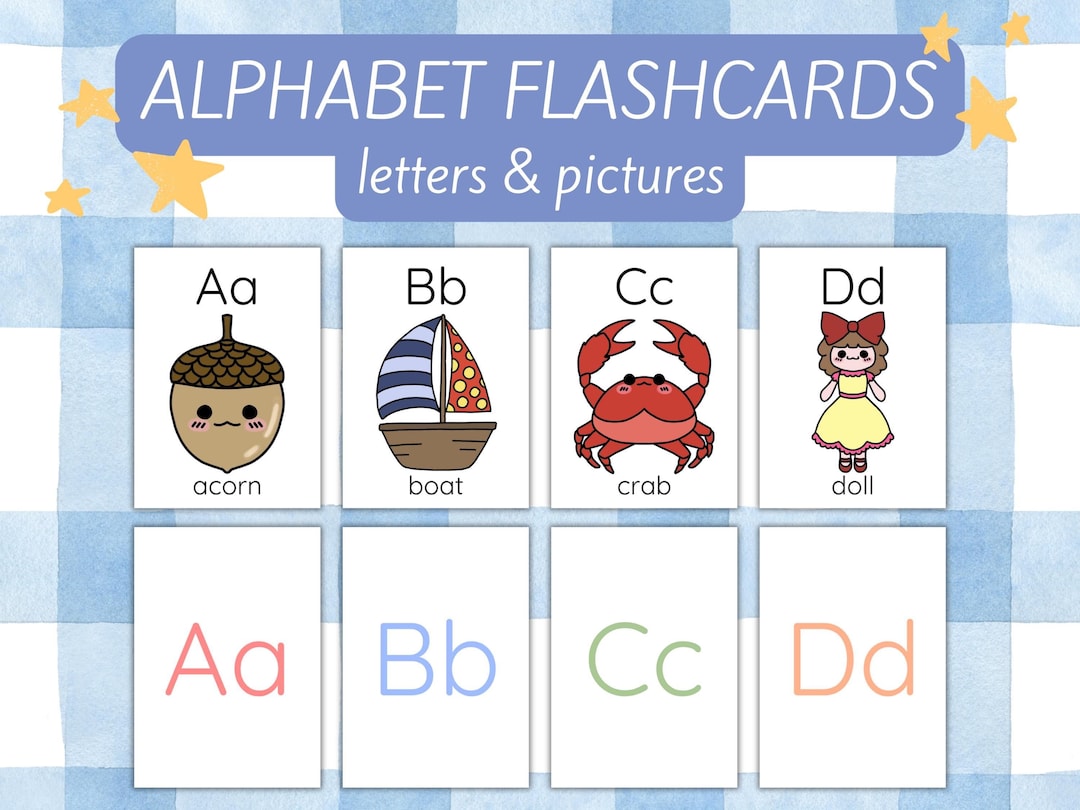 26 Alphabet Flashcards | Educational Cards | Learning Abcs | Preschool ...