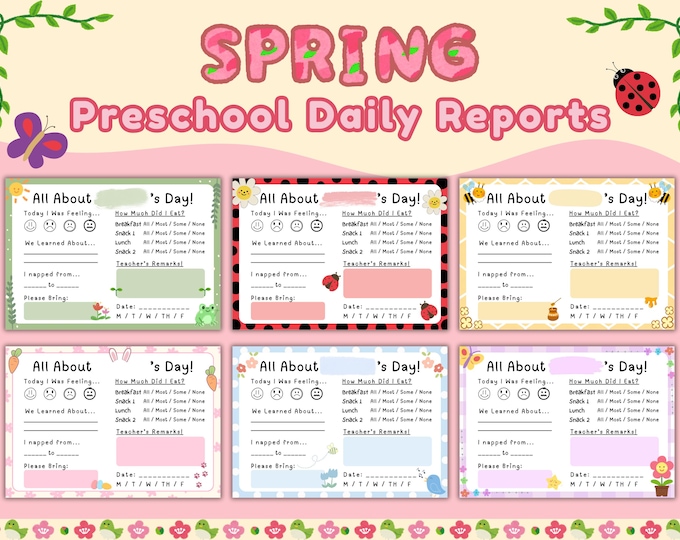 Daycare Daily Report for Teachers (digital File) - Etsy