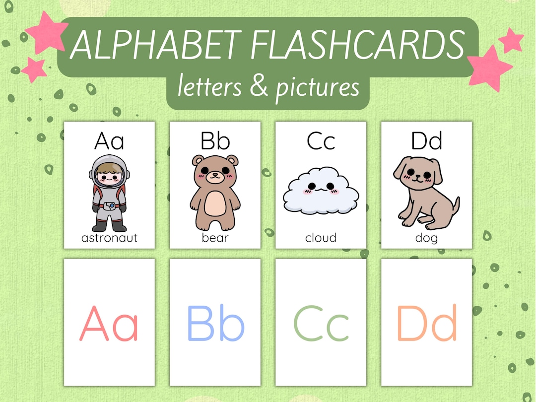 26 Alphabet Flashcards | Educational Cards | Learning Abcs | Preschool ...