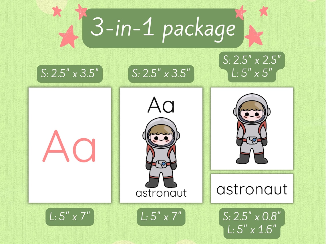 26 Alphabet Flashcards | Educational Cards | Learning Abcs | Preschool ...