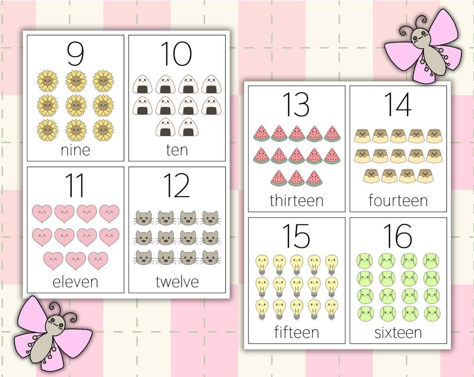 1-20 Simple Numbers Flashcards | Preschool Homeschool Math | Learn ...