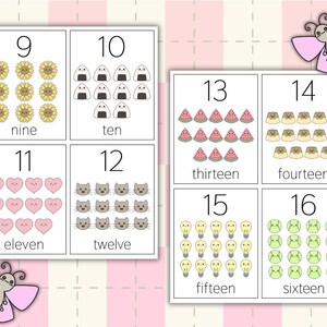 1-20 Simple Numbers Flashcards | Preschool Homeschool Math | Learn ...