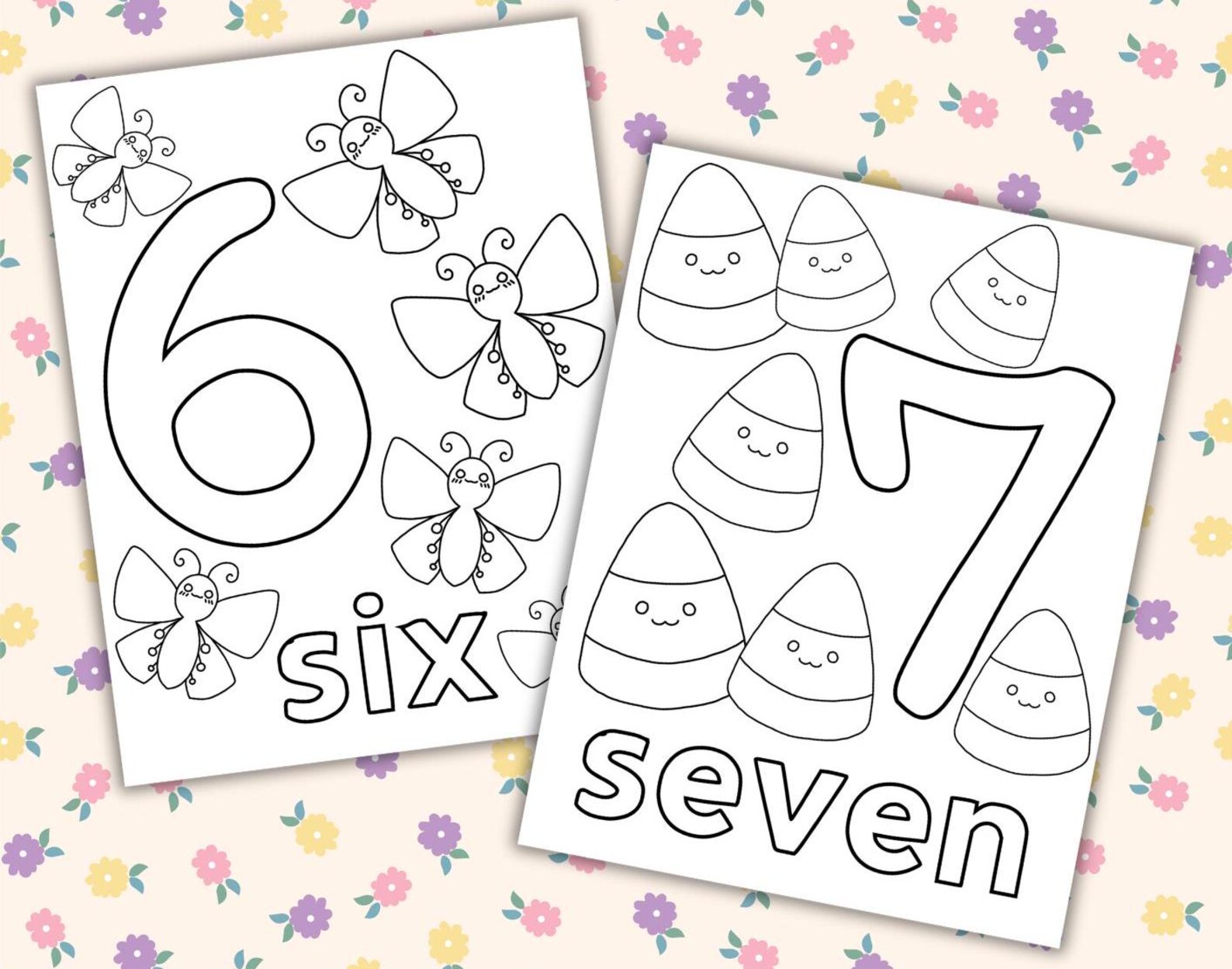 1-10 Simple Numbers Coloring Pages | Preschool Coloring Sheets ...