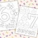 1-10 Simple Numbers Coloring Pages | Preschool Coloring Sheets ...