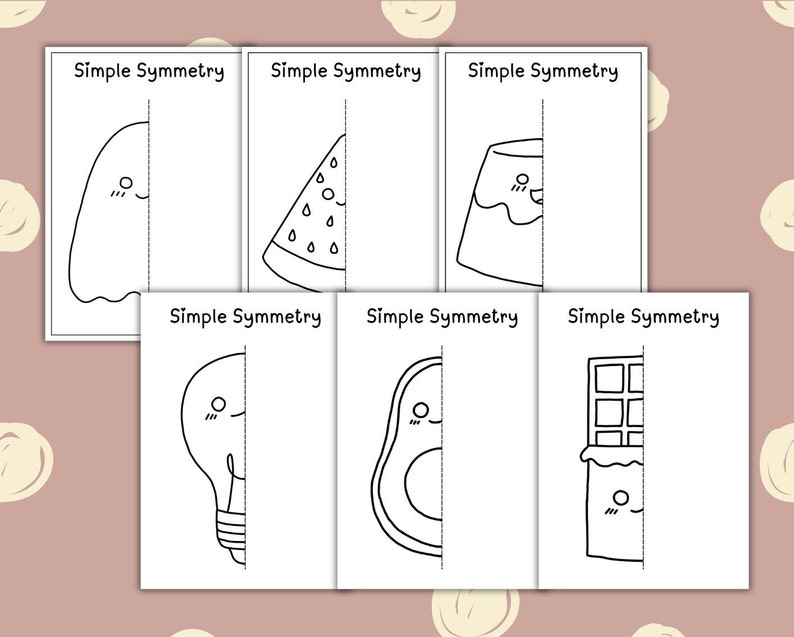 50 Symmetry Drawing Worksheets | Preschool Homeschool Fine Motor Skills ...