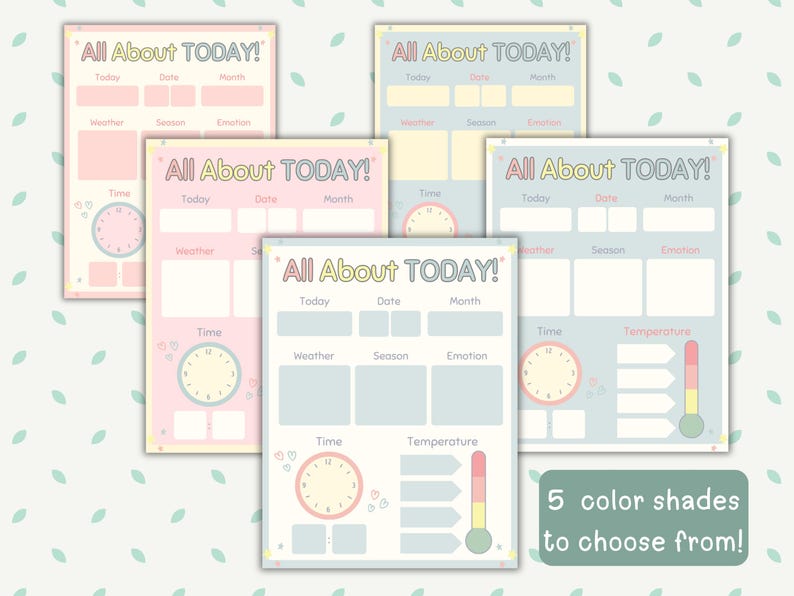 Morning Board | Circle Time | Today Chart | Preschool Homeschool ...