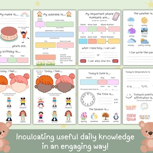 Preschool Morning Menu Printable | Homeschool Morning Menu | Preschool ...