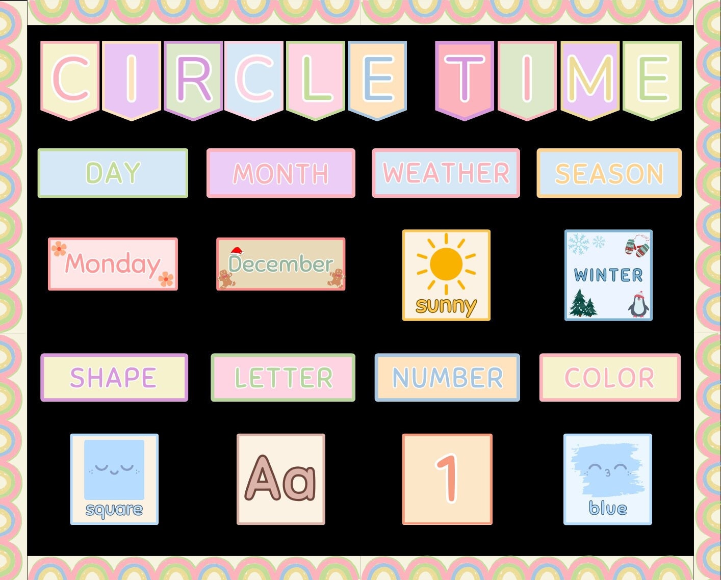 Circle Time Board | Preschool Learning Wall | Homeschool Focus Wall ...