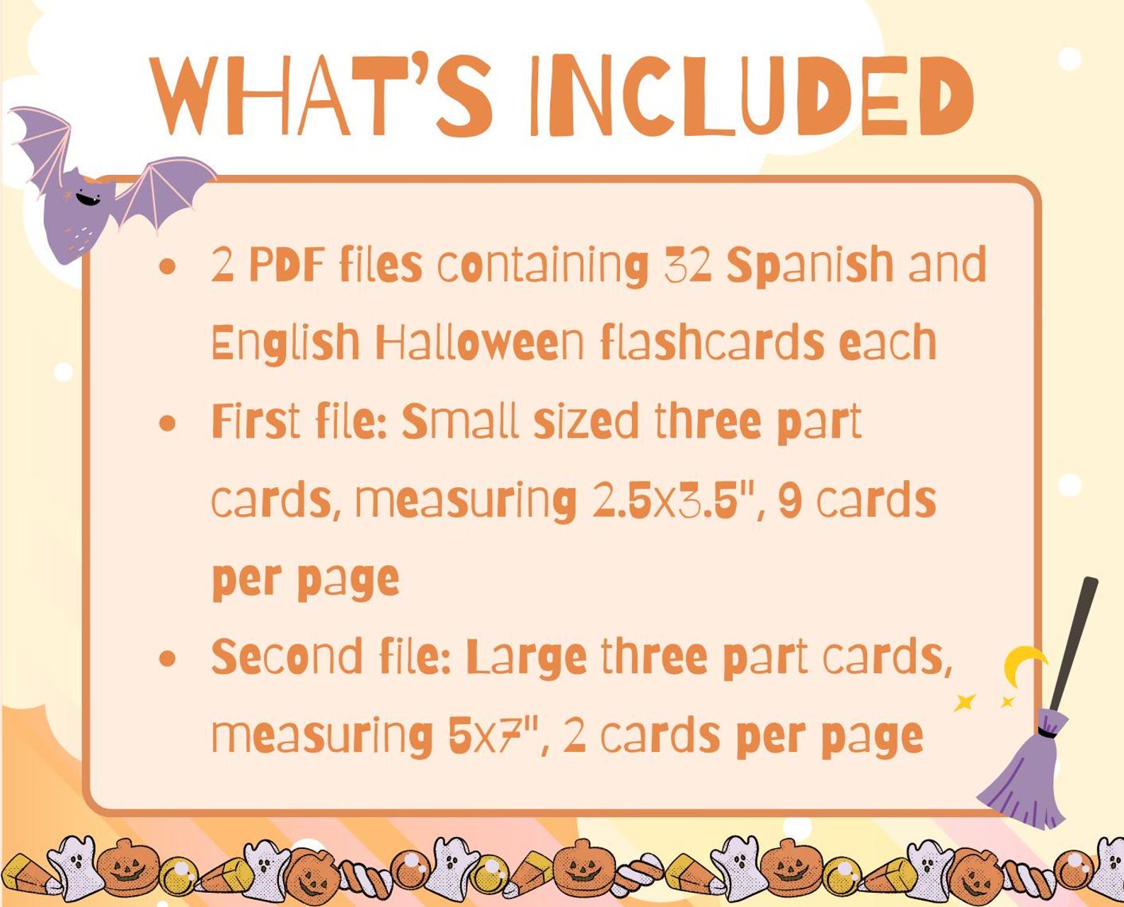 32 Spanish and English Bilingual Halloween Flashcards | Preschool ...
