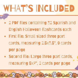 32 Spanish and English Bilingual Halloween Flashcards | Preschool ...