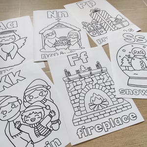 26 Christmas Alphabet Coloring Pages | Preschool Coloring Sheets | Xmas ...