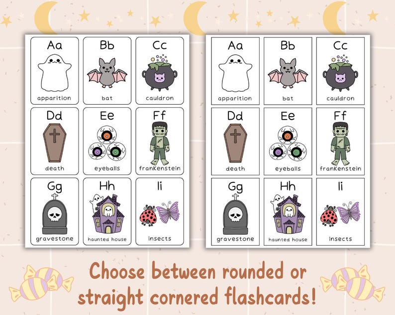 26 Halloween Alphabet Flashcards | Halloween ABC A-Z Flashcards ...