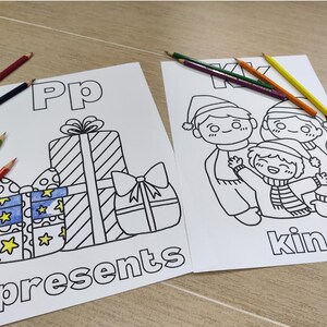 26 Christmas Alphabet Coloring Pages | Preschool Coloring Sheets | Xmas ...