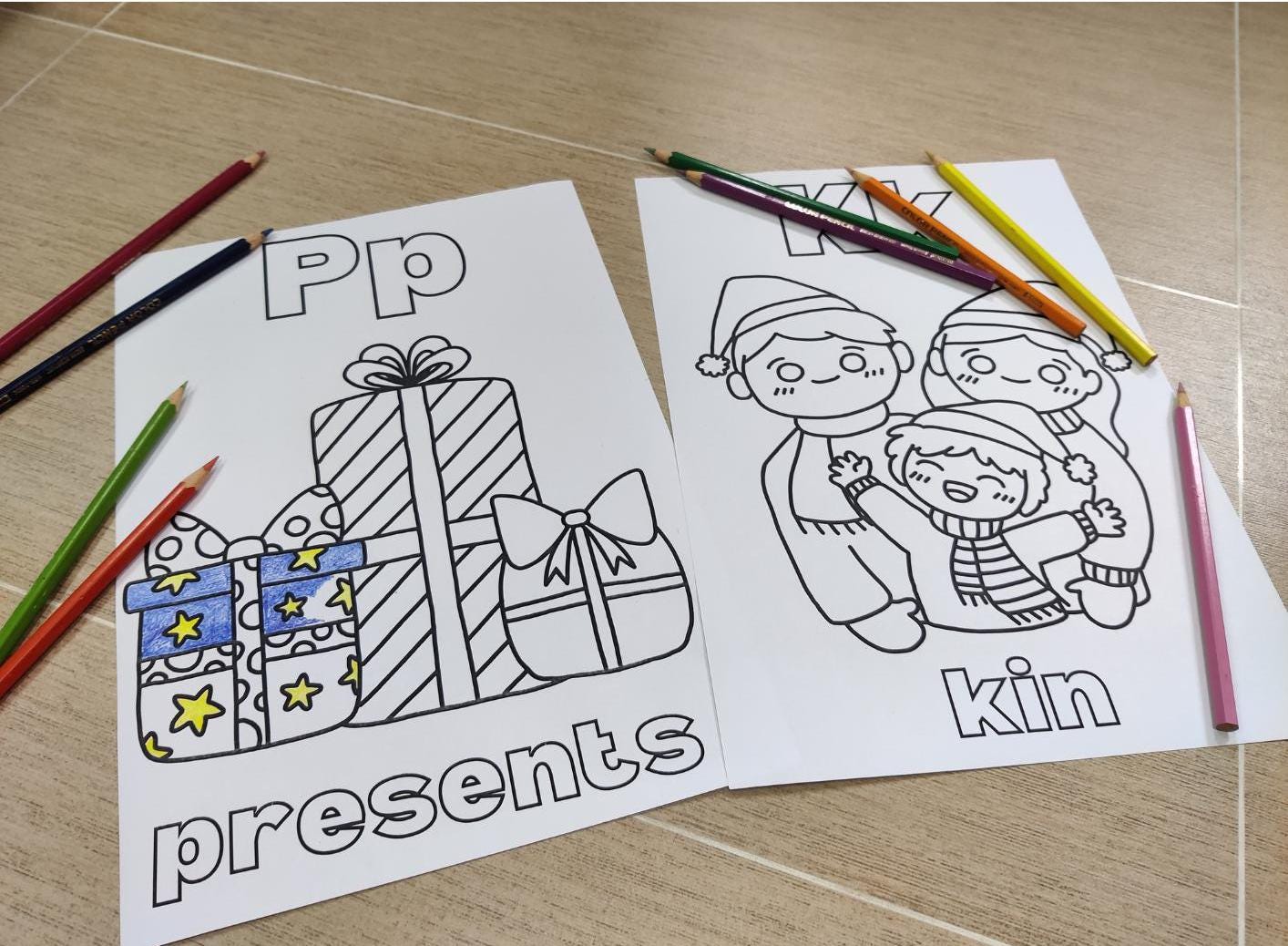 26 Christmas Alphabet Coloring Pages | Preschool Coloring Sheets | Xmas ...