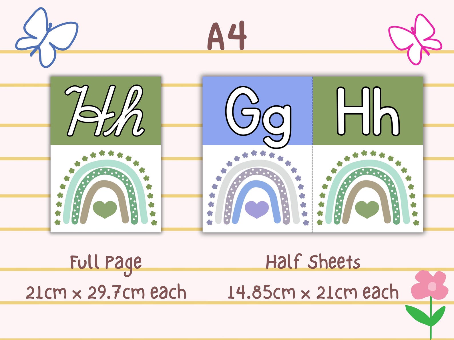 Classroom Alphabet Posters | Rainbow Letter Preschool Phonics ...