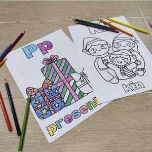 26 Christmas Alphabet Coloring Pages | Preschool Coloring Sheets | Xmas ...