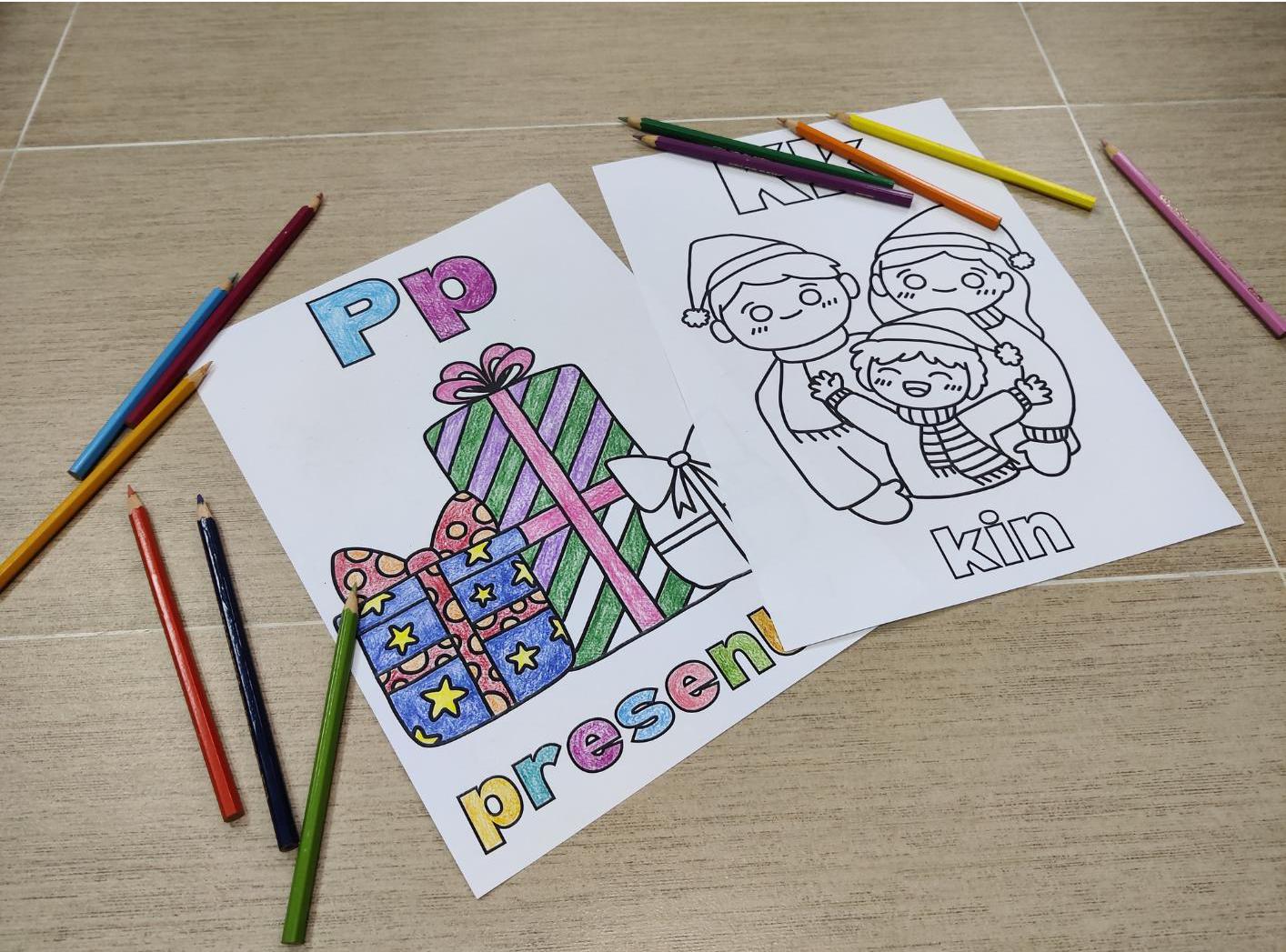 26 Christmas Alphabet Coloring Pages | Preschool Coloring Sheets | Xmas ...