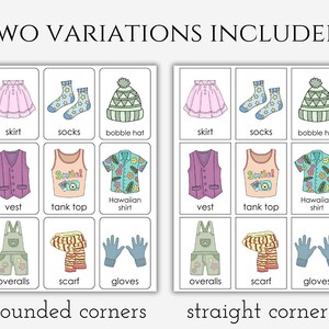 50 Clothes and Accessories Flashcards | Montessori Toddler Flash Cards ...