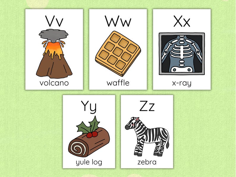 26 Alphabet Flashcards | Educational Cards | Learning Abcs | Preschool ...
