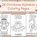 26 Christmas Alphabet Coloring Pages | Preschool Coloring Sheets | Xmas ...