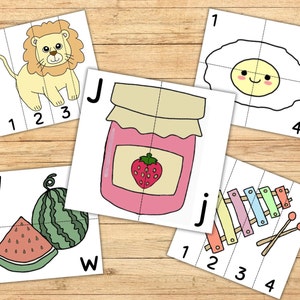 26 Alphabet Puzzle Pieces | Toddler Letter Matching Game | Printable ...