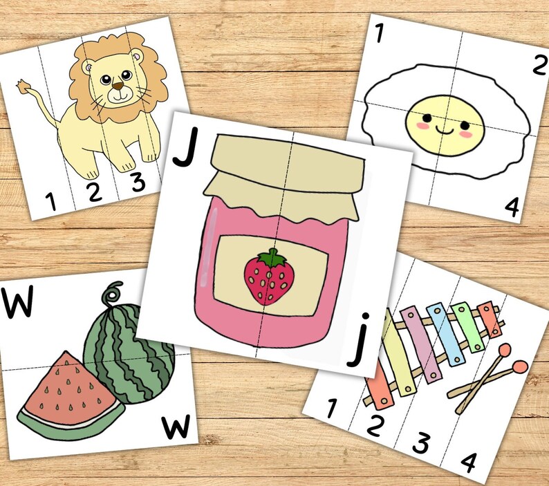 26 Alphabet Puzzle Pieces | Toddler Letter Matching Game | Printable ...