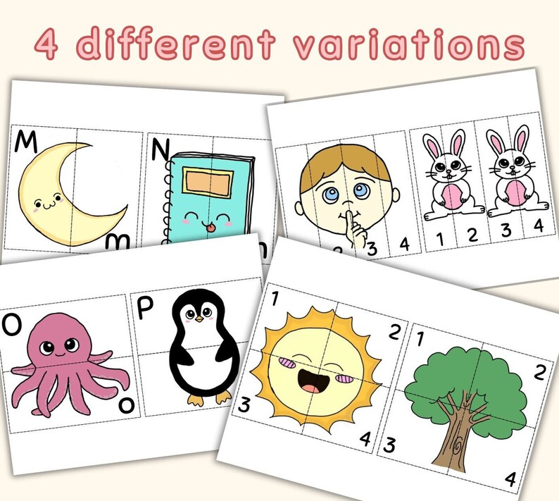 26 Alphabet Puzzle Pieces | Toddler Letter Matching Game | Printable ...