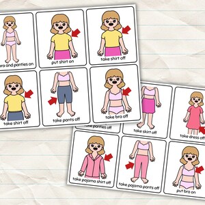 Editable Text Shower Sequence Cards for Girls | Boardmaker | Visual ...
