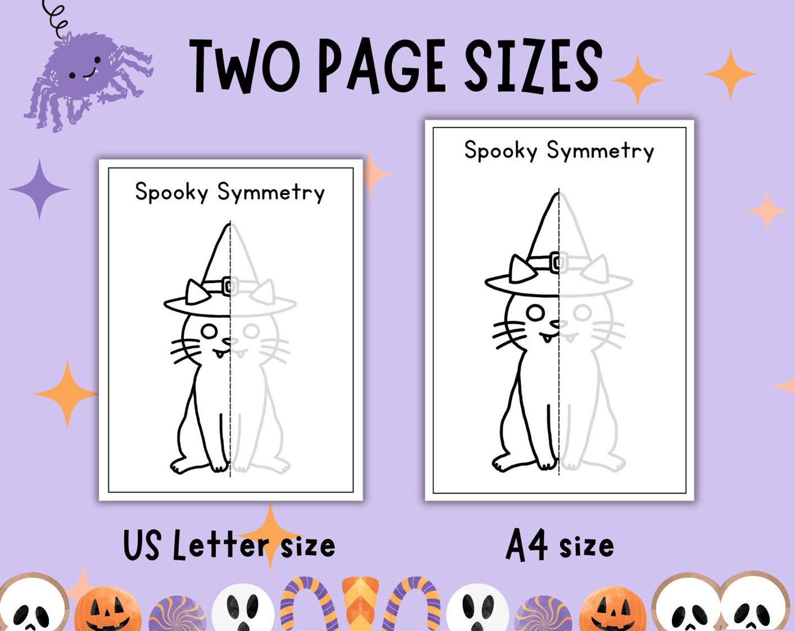 30 Halloween Symmetry Worksheets | Early Finishers | First Second Grade ...