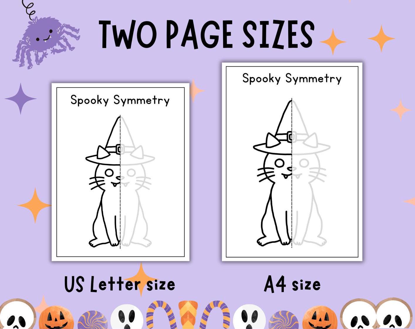 30 Halloween Symmetry Worksheets | Early Finishers | First Second Grade ...