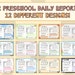 Preschool Daily Report | Daycare Daily Log | Toddler Daily Log ...