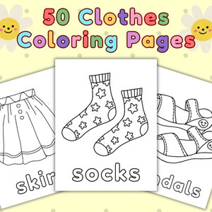 50 Clothes and Accessories Coloring Pages | Preschool Coloring Pages ...