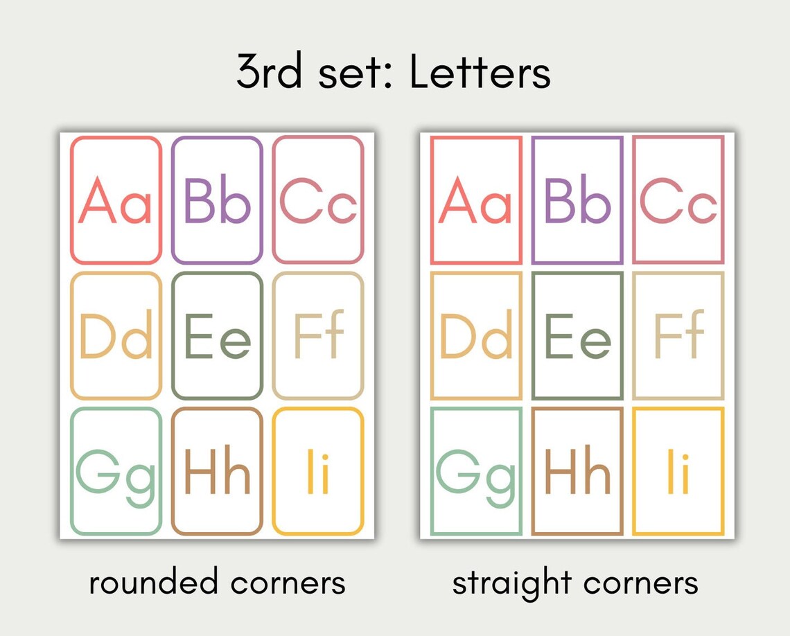 Alphabet Flash Cards ABC Flashcards Toddler Preschool Printables A-Z ...