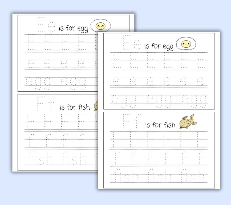 26 Preschool Alphabet Tracing Cards Abcs Phonics Letters Kindergarten ...