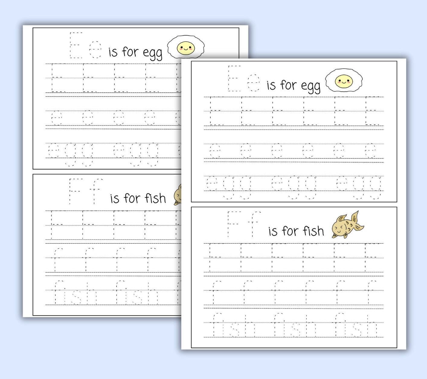 26 Preschool Alphabet Tracing Cards Abcs Phonics Letters Kindergarten ...