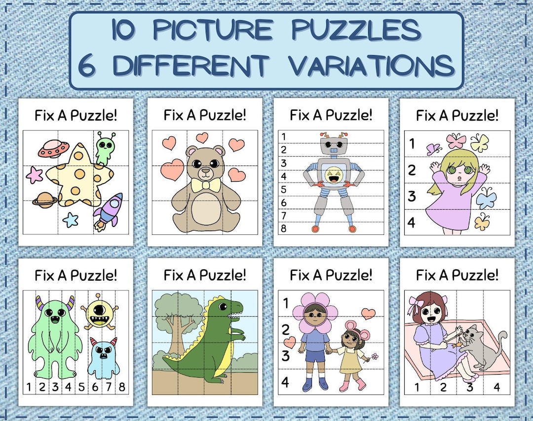 Preschool Picture Puzzles | Number Sequencing Puzzles | Learn Counting ...