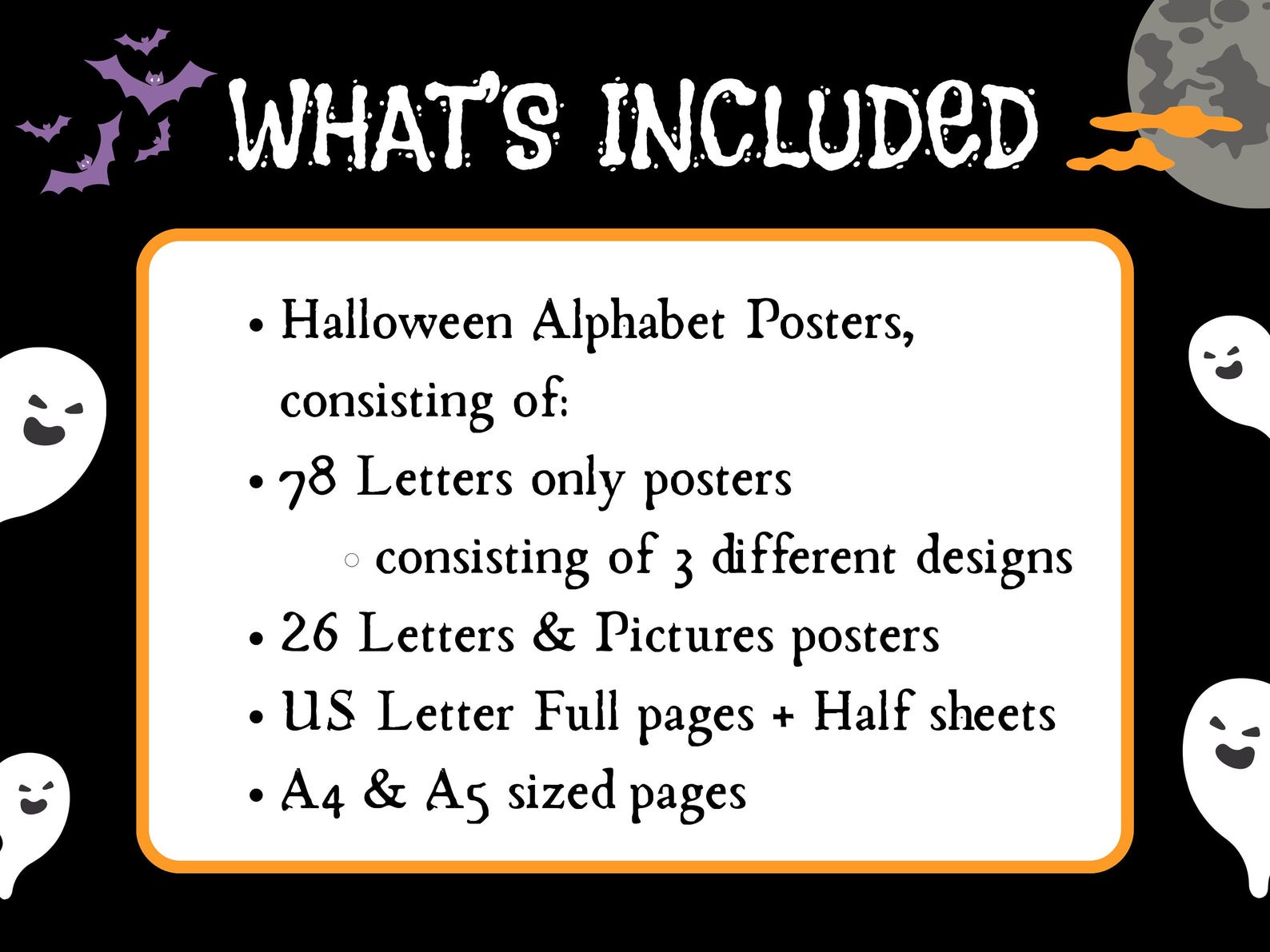26 Halloween Alphabet Posters | Classroom Decoration | Educational ...
