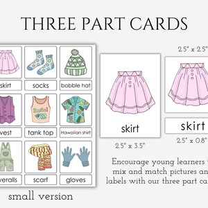 50 Clothes and Accessories Flashcards | Montessori Toddler Flash Cards ...