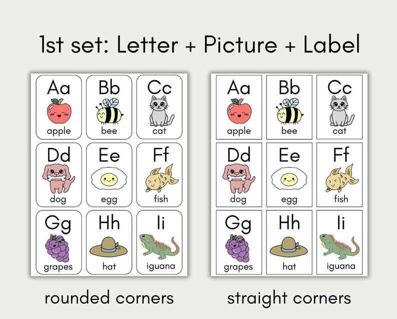 Alphabet Flash Cards | ABC Flashcards | Toddler Preschool Printables ...
