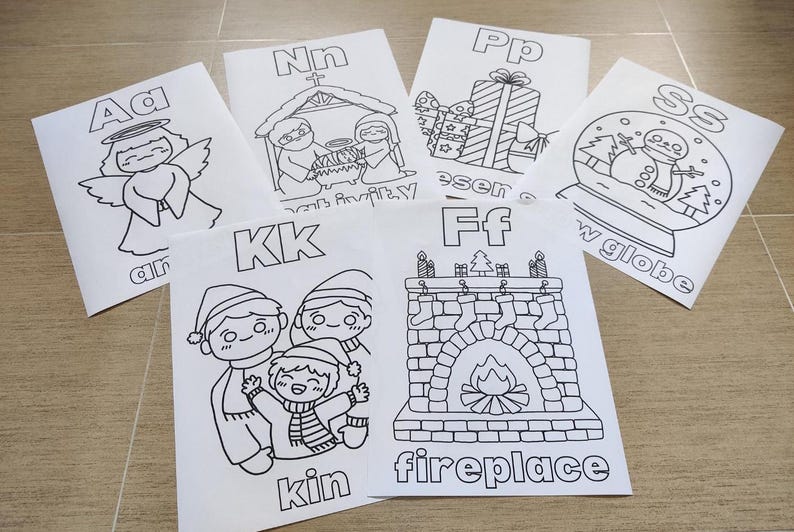 26 Christmas Alphabet Coloring Pages | Preschool Coloring Sheets | Xmas ...