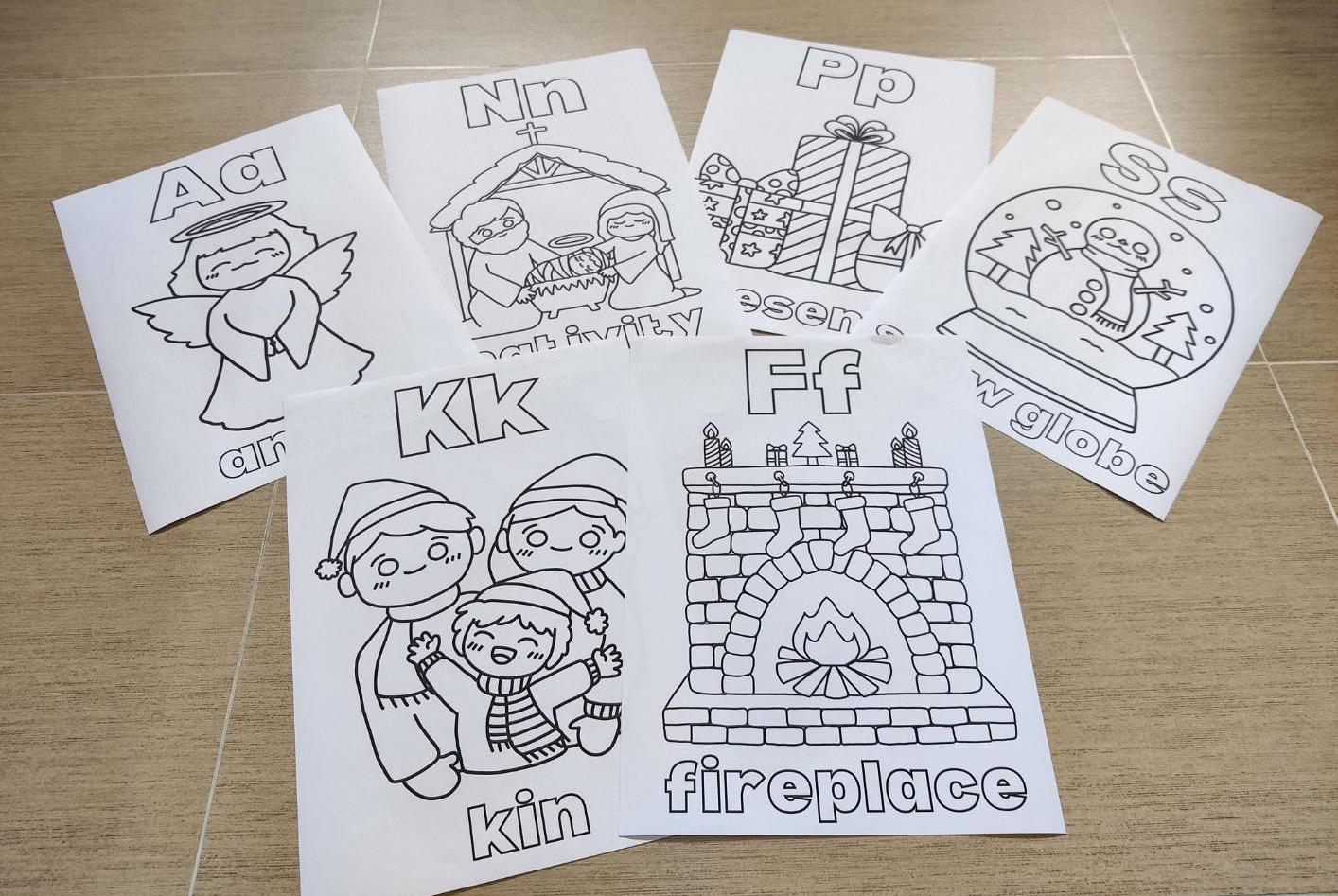 26 Christmas Alphabet Coloring Pages | Preschool Coloring Sheets | Xmas ...