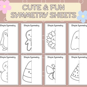 50 Symmetry Drawing Worksheets | Preschool Homeschool Fine Motor Skills ...