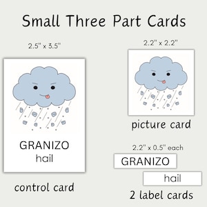 Spanish and English Weather Flash Cards | Bilingual Weather Toddler ...