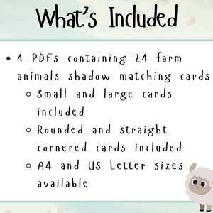 24 Farm Animal Matching Shadow Card Game | Matching Activities ...