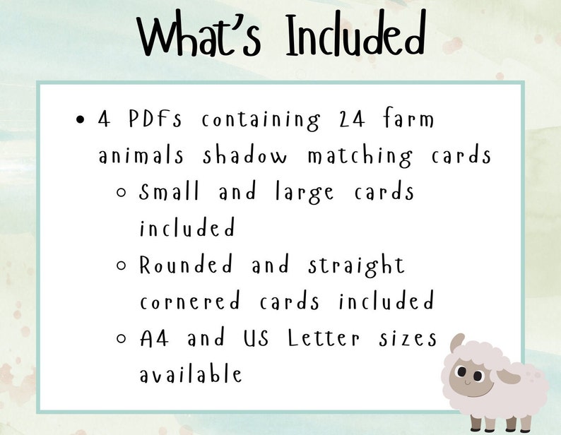 24 Farm Animal Matching Shadow Card Game | Matching Activities ...