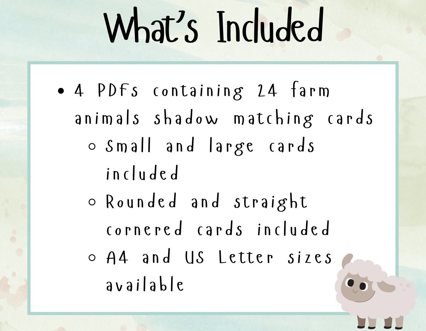 24 Farm Animal Matching Shadow Card Game | Matching Activities ...