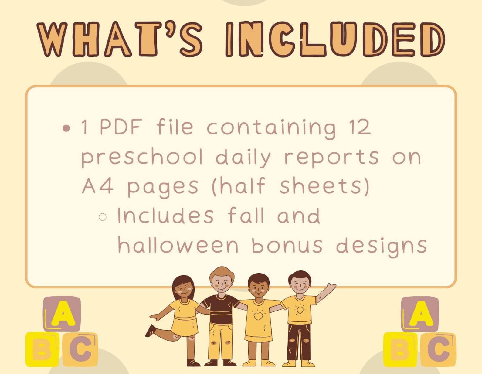 Preschool Daily Report | Daycare Daily Log | Toddler Daily Log ...