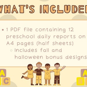 Preschool Daily Report | Daycare Daily Log | Toddler Daily Log ...