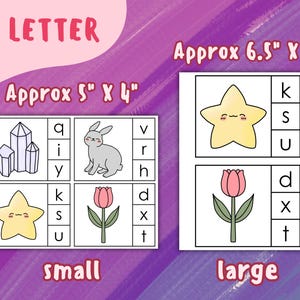 26 Alphabet Clip Cards | ABC Phonics Matching Game | Beginning Sounds ...